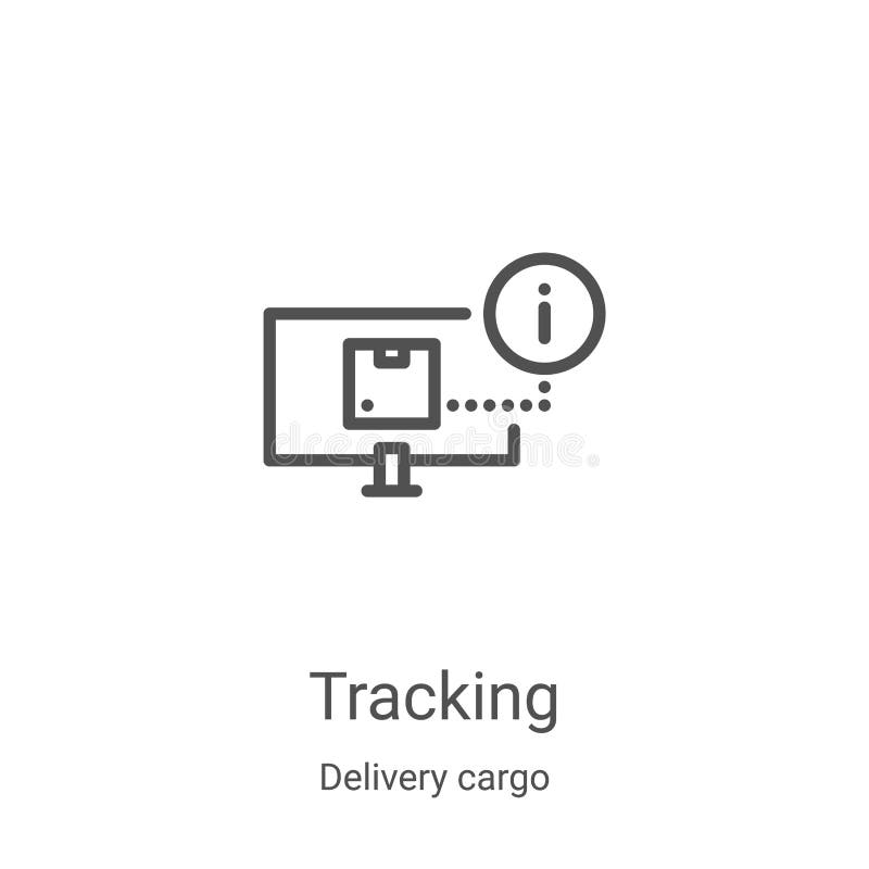 Tracking Icon Vector from Delivery Cargo Collection. Thin Line Tracking ...