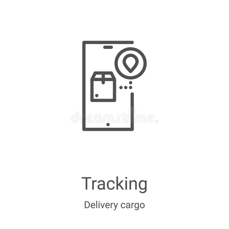 Tracking Icon Vector from Delivery Cargo Collection. Thin Line Tracking ...
