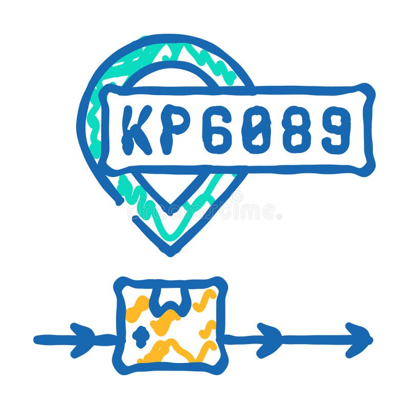 Tracking Number Icon Doodle Illustration Stock Vector - Illustration of ...