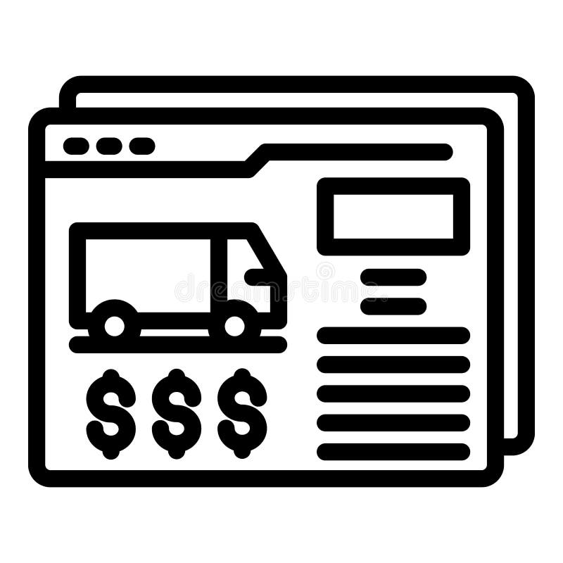 Tracking Order Icon Outline Vector. Fill Form Stock Vector ...