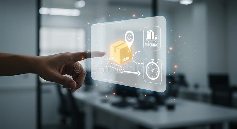 Tracking Package Delivery Progress Using Digital Interface with Finger ...