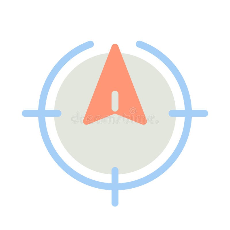 Tracking Position in Real Time Flat Color Ui Icon Stock Vector ...