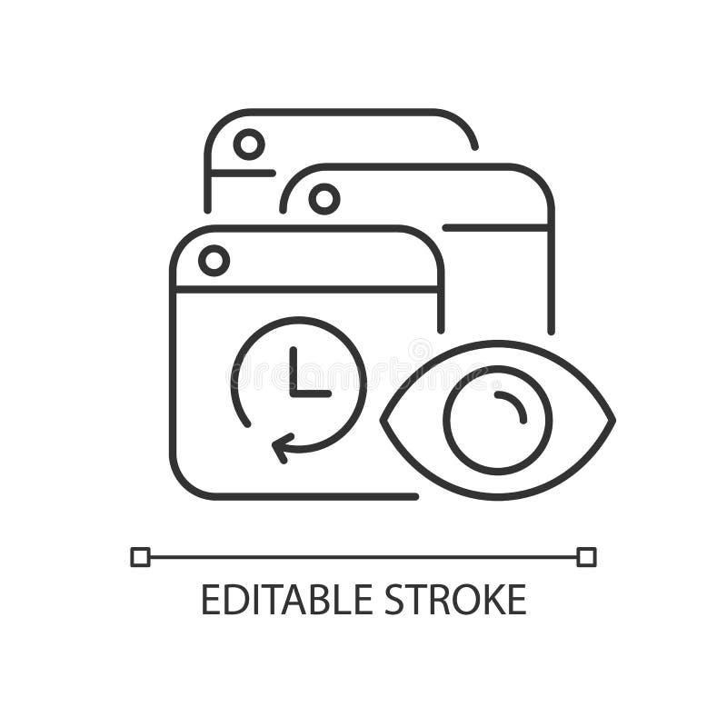 History Linear Icon. Modern Outline History Logo Concept on Whit Stock ...