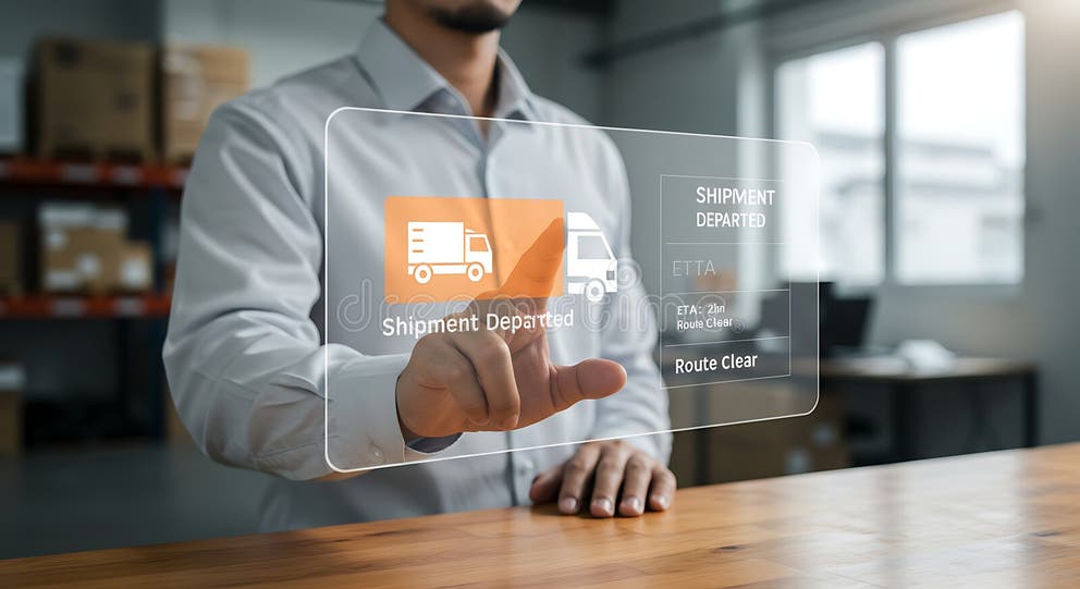 Tracking Shipment Departing with Touchscreen Technology for Logistics ...