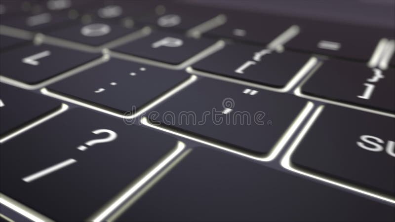 Tracking Shot Modern Black Computer Keyboard Luminous Support Key ...