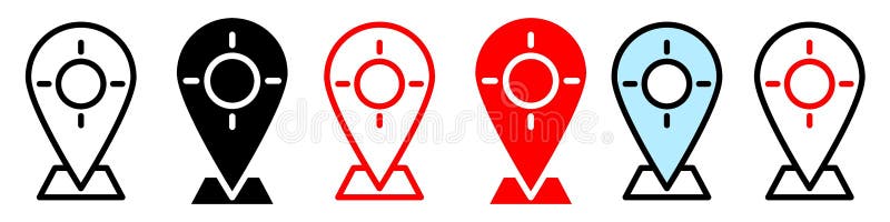 Tracking System Icon Logo Set Vector Stock Vector - Illustration of ...