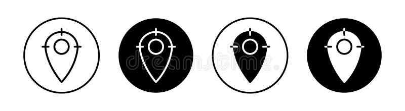 Tracking System Set. Gps Navigation Vector Symbol in a Balck Filled and ...