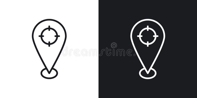 Tracking System Set. Gps Navigation Vector Symbol in a Balck Filled and ...