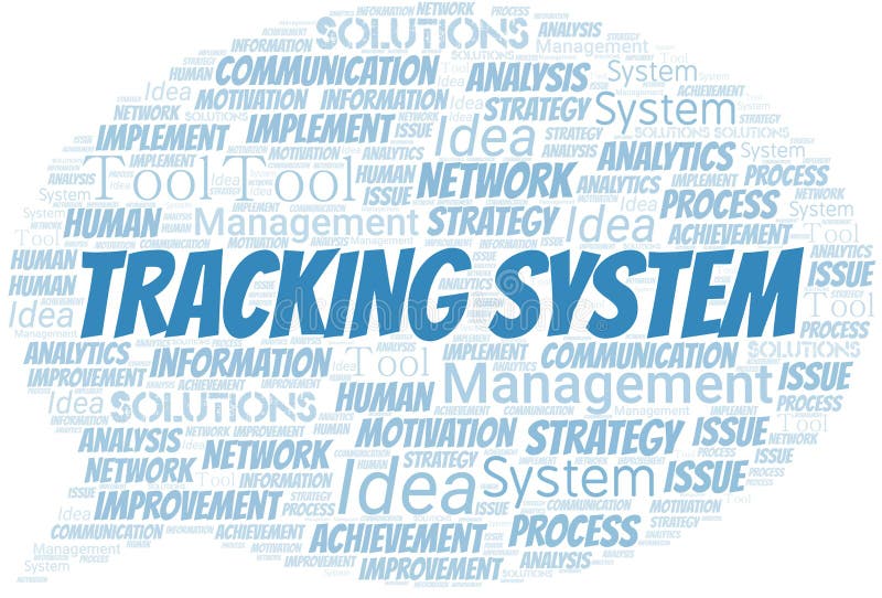 Tracking System Typography Vector Word Cloud. Stock Illustration ...
