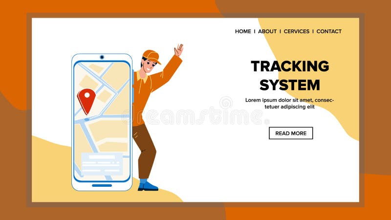 Tracking system vector stock vector. Illustration of mobile - 239430167
