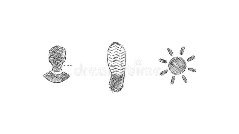 Tracking Tips Pencil Sketch Drawing Animation Stock Footage - Video of ...