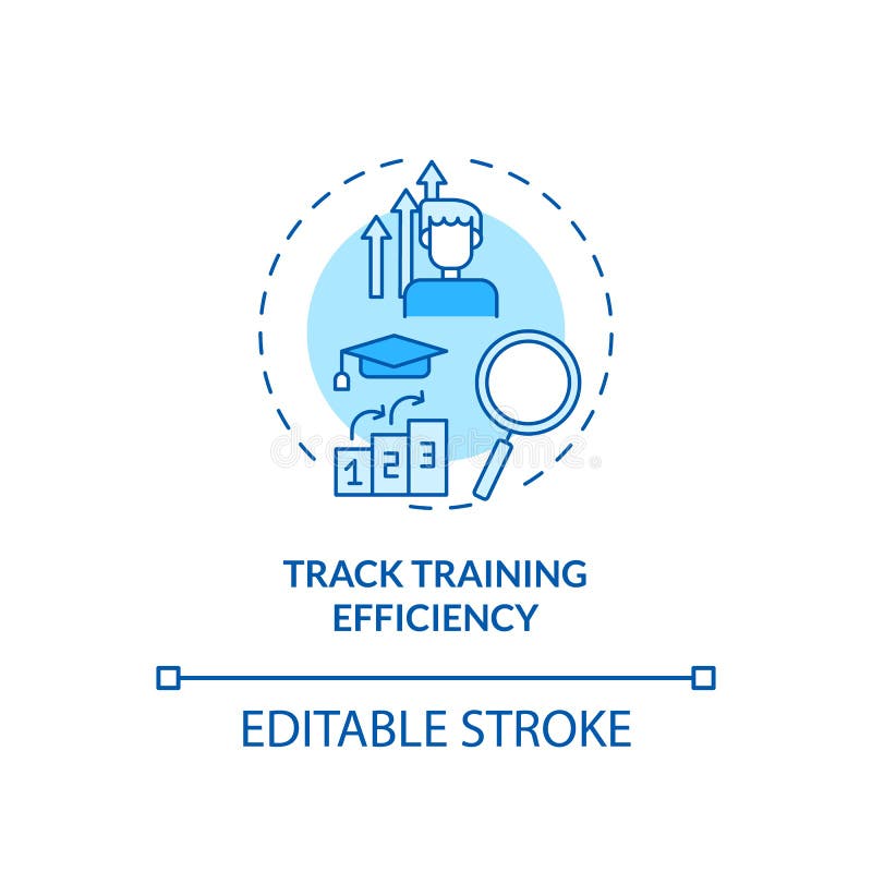 Tracking Training Efficiency Concept Icon Stock Illustration ...