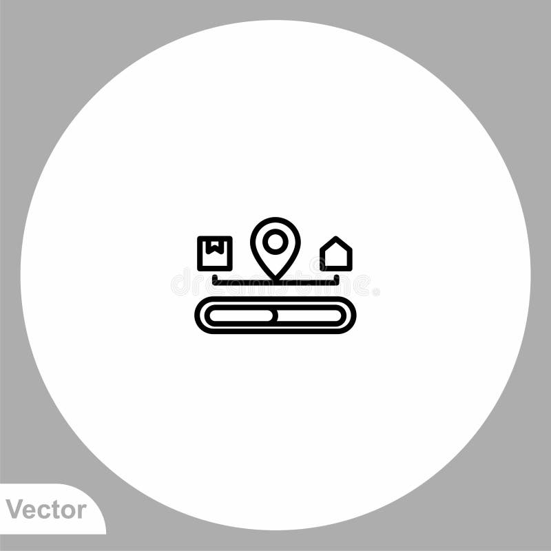 Data Tracking Vector Icon Sign Symbol Stock Vector - Illustration of ...