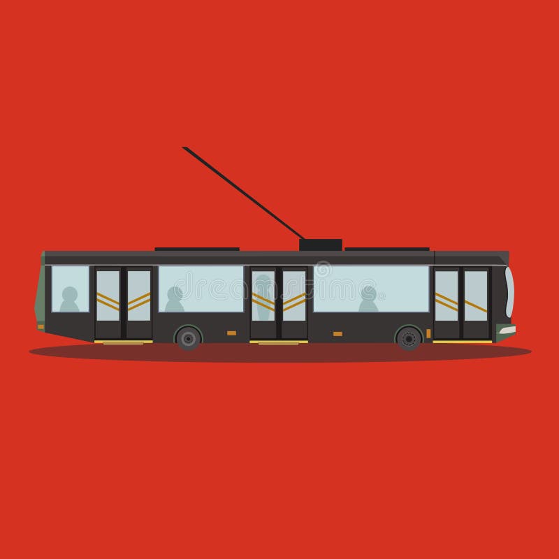 Trackless Trolley Stock Illustrations – 121 Trackless Trolley Stock ...