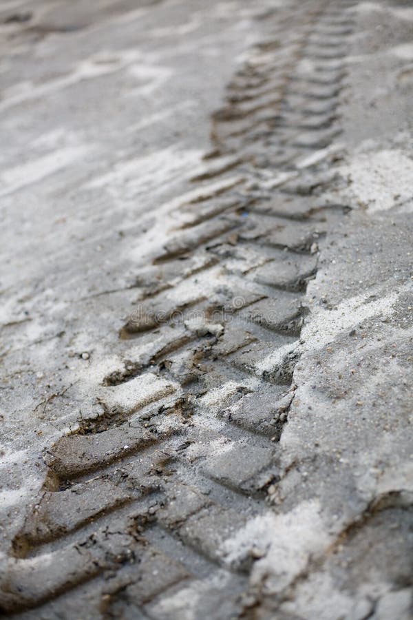 Tracks in Mud 8 stock image. Image of dirt, tracks, construction - 4595255