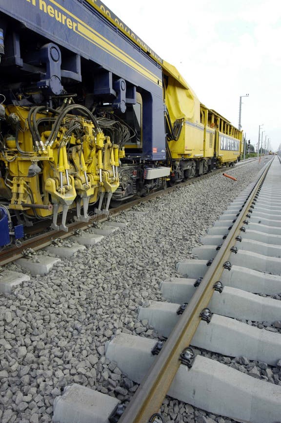 Tracks and Rails in Railroad Construction Editorial Image - Image of ...