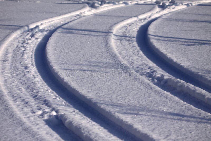 Tracks in the snow stock photo. Image of mind, tree, peace - 14670180