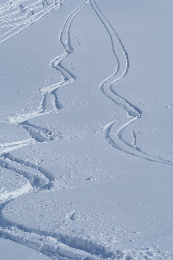 Tracks in the snow stock image. Image of flat, ground - 2054387