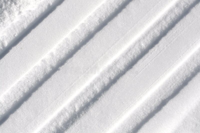 Parallel Tire Tracks in the Snow Stock Image - Image of tread, street ...