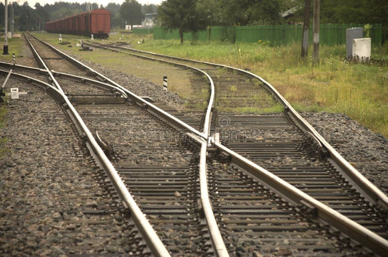 Tracks for trains stock image. Image of detail, lithuania - 78030099