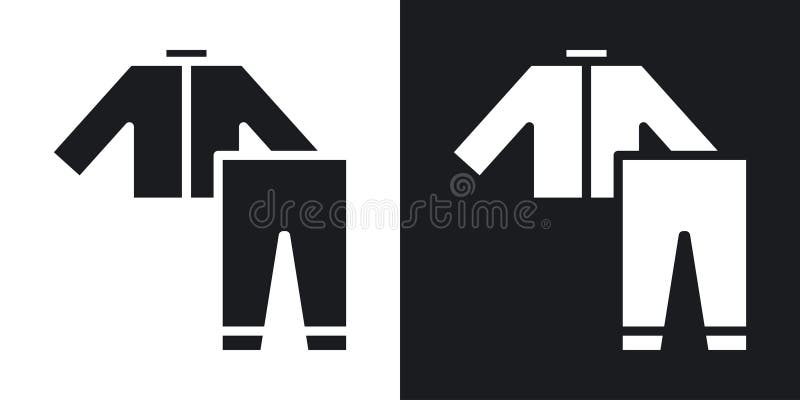 Tracksuit Thin Line Vector Icon Set Stock Illustration - Illustration ...