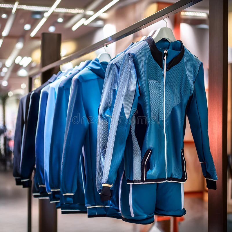 Tracksuits on Display in a Clothing Store, AI Generated Stock ...