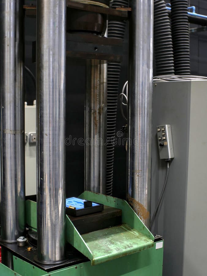 Traction Compression Machine Steel Guide Stock Image - Image of ...