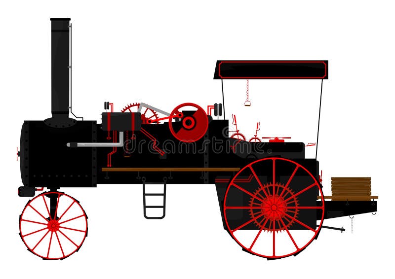 Steam engines illustration stock vector. Illustration of vintage - 25889934