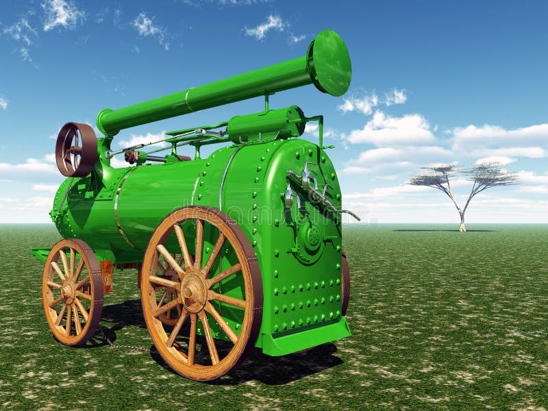 Traction engine stock illustration. Illustration of tractor - 58221573