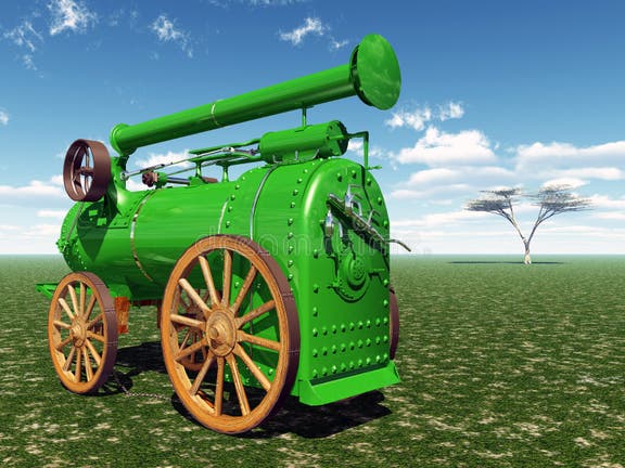Traction engine stock illustration. Illustration of tractor - 58221573