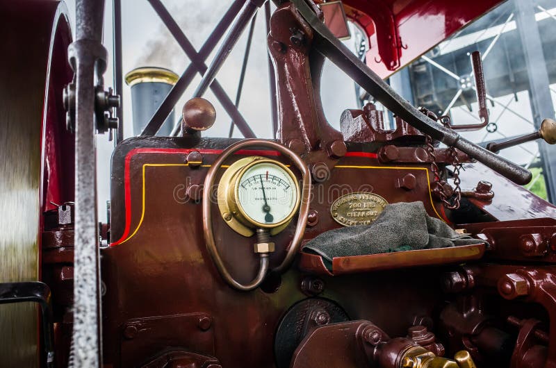Engine Controls in Locomotive Cab Stock Photo - Image of steam, train ...