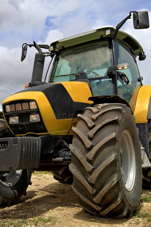 Isolated red tractor stock image. Image of isolated, cultivation - 3206675