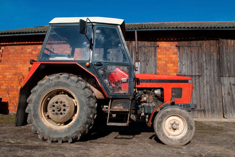 Tractor stock image. Image of door, agriculture, implement - 13917937