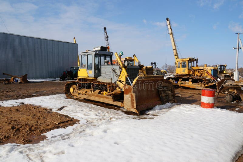Tractor stock image. Image of bulldozer, excavation, rural - 53799467