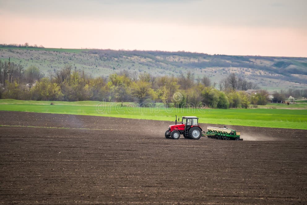 Tractor Agrimotor Working the Ground. Stock Image - Image of ...