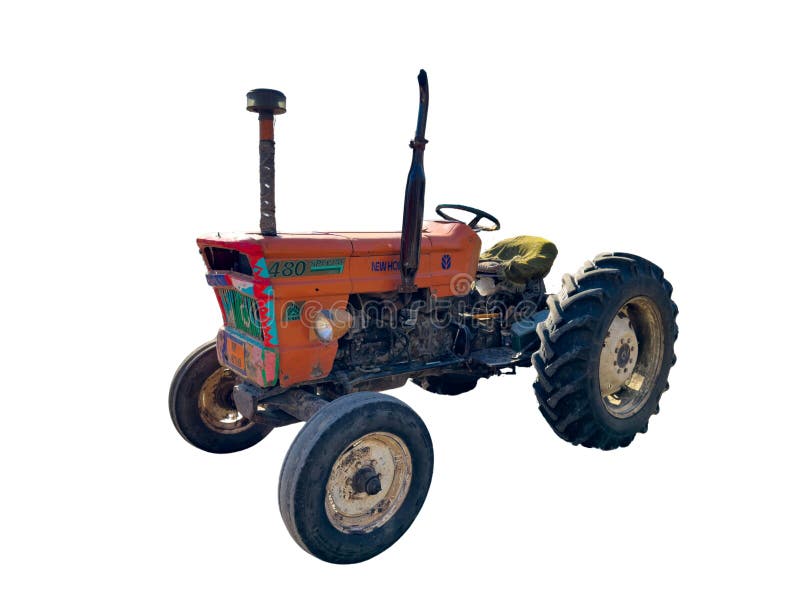 Tractor Aislado En Fondo Blanco Imagen editorial - Imagen de ...