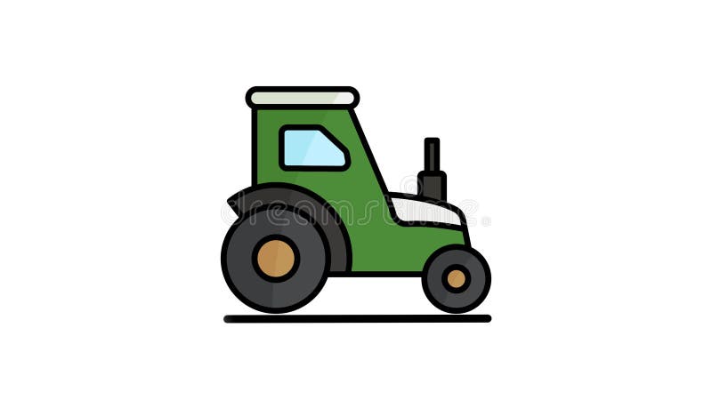 Tractor Animated Icon. Animated Icon Related To Farming Machinery Stock ...