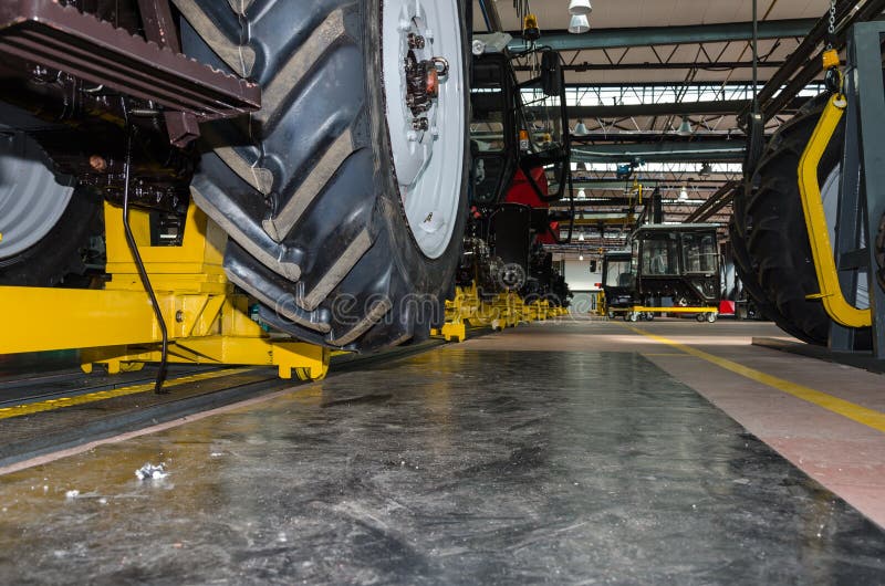 Tractor assembly line stock photo. Image of work, production - 38446794