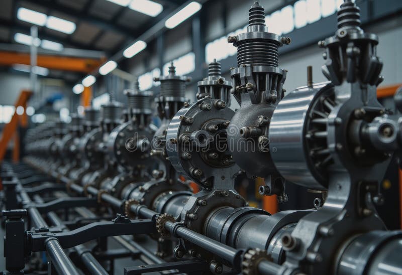 Tractor Assembly Line Featuring Hydraulic Component Installation in ...