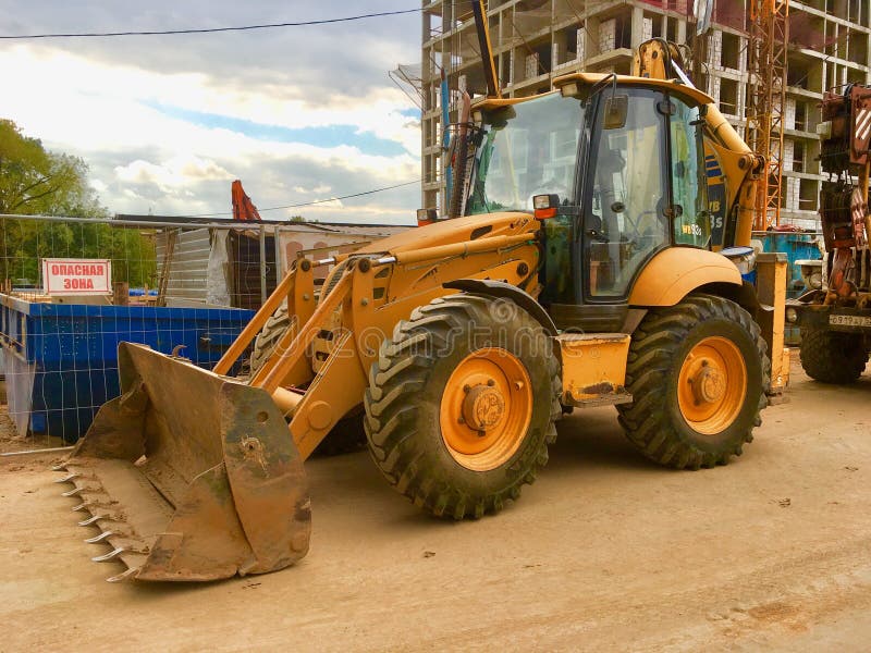 Tractor at the Construction Site Editorial Photo - Image of estate ...