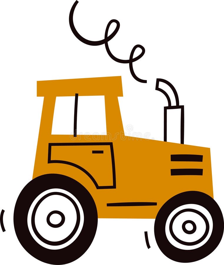 Tractor Construction Vehicle Stock Vector - Illustration of industry ...