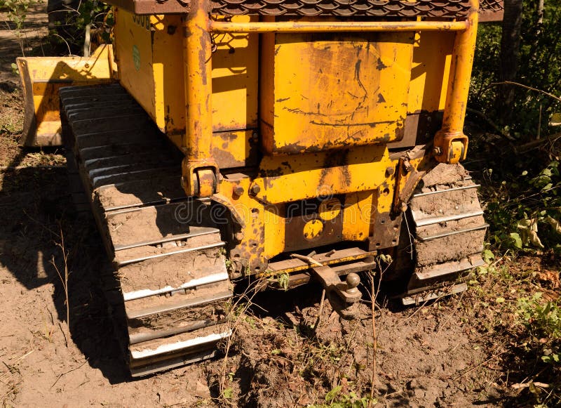 Tractor Crawler Bull Dozer Rear View Stock Photo - Image of bulldozer ...