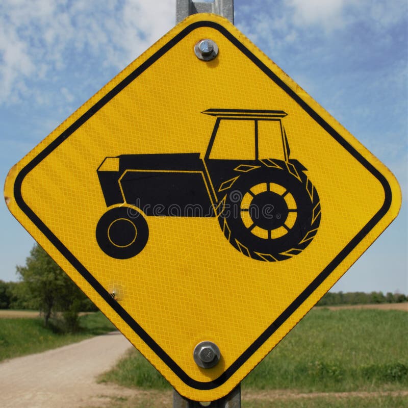 Tractor Equipment Crossing Trail Sign Stock Image - Image of sign, farm ...