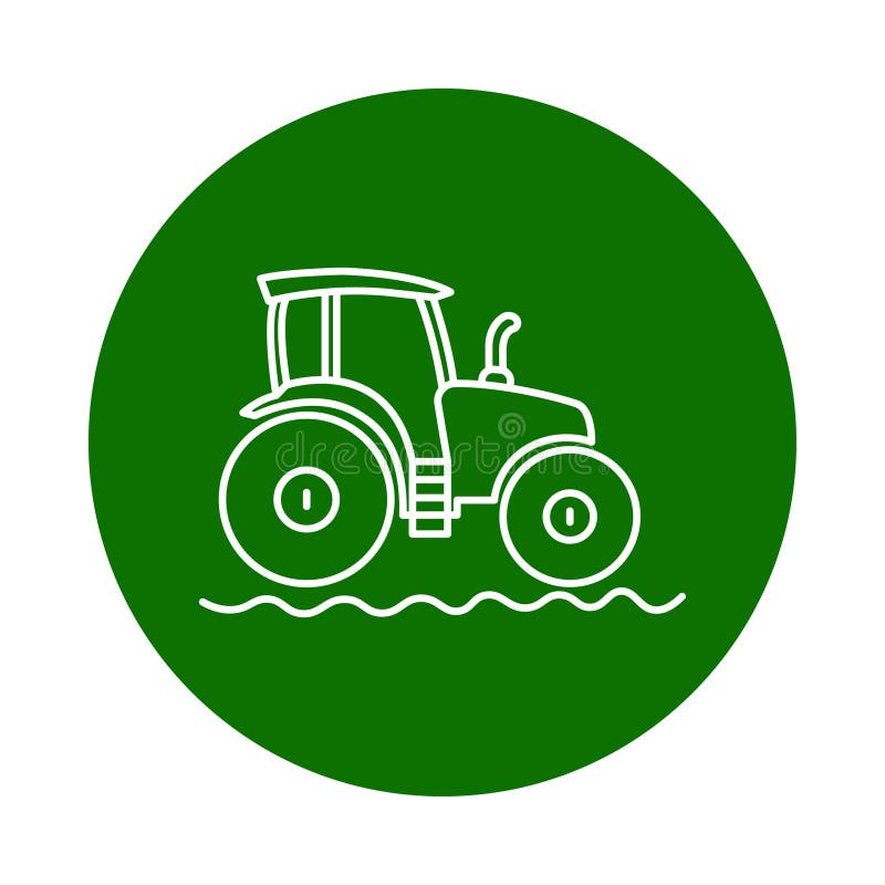 Tractor, Cultivator, Farmer, Tractor Icon Stock Vector - Illustration ...