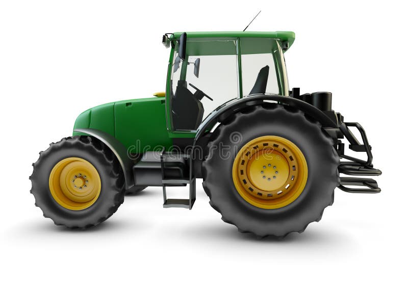 Tractor De Granja Verde Potente Moderno Foto de archivo - Imagen de ...
