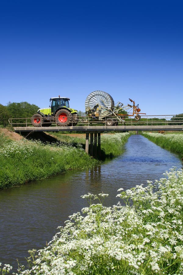 Tractor Driving Over Bridge Stock Image - Image of netherlands, dutch ...