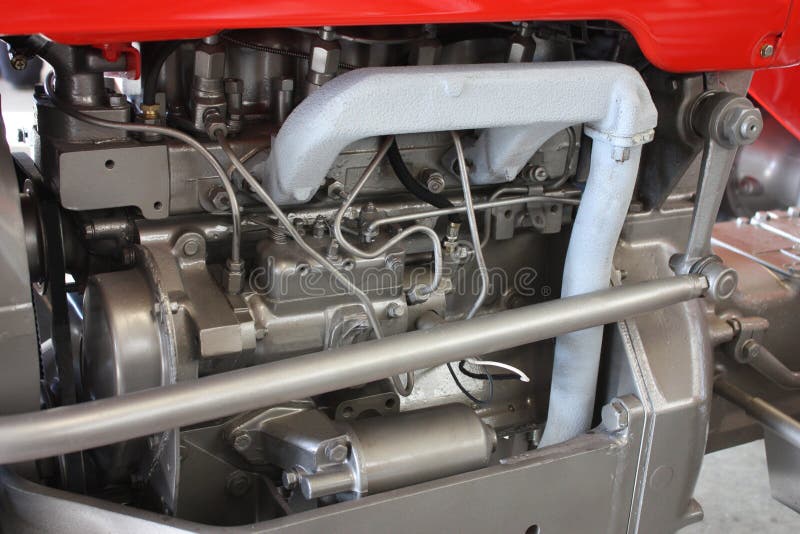 Tractor Engine stock image. Image of transportation, agricultural ...