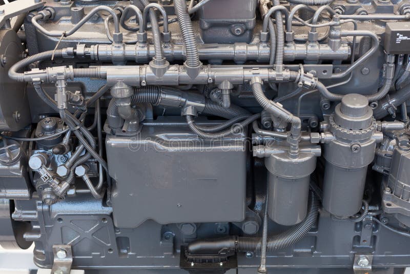 Tractor engine close up stock photo. Image of industrial - 99812188