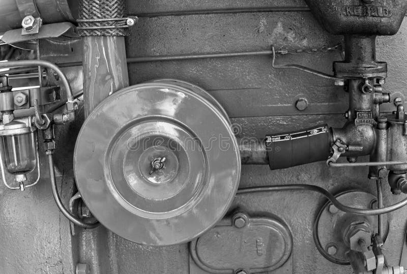 Tractor Engine Parts on a Summer`s Day Stock Photo - Image of nature ...