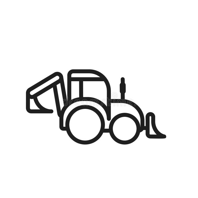 Excavator Line. Vector Illustration Stock Vector - Illustration of ...
